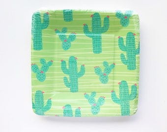 Cactus party plates | Etsy