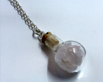 Glass vial necklace | Etsy