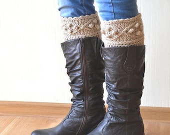 Knitted boot cuffs | Etsy