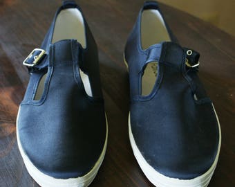 Blue canvas shoes | Etsy