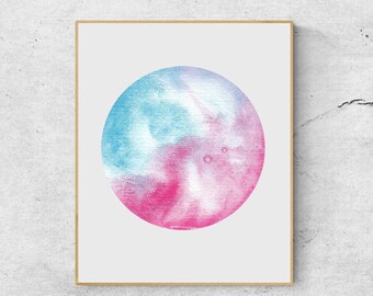 Pink abstract art | Etsy