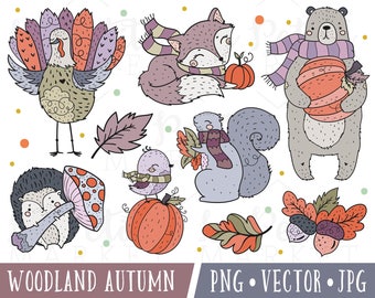 Cute Woodland Thanksgiving Clipart Images Cute Autumn