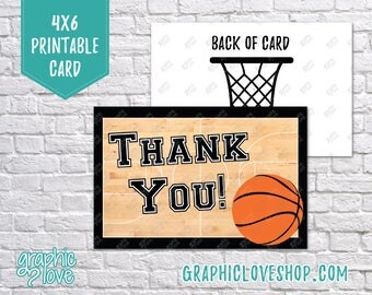Basketball thank you | Etsy