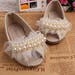 Ivory Flower Girl Shoes/ Toddler Girl Shoes/Pearl Party