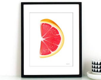 Grapefruit print | Etsy