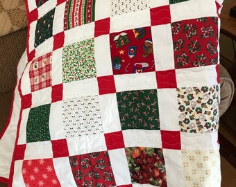 Christmas lap quilt | Etsy
