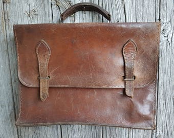 Leather satchel | Etsy
