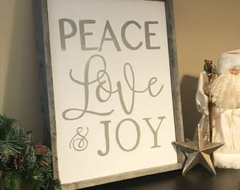 Joy christmas sign | Etsy