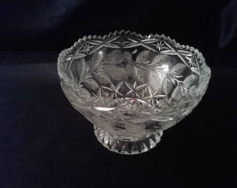 Cut crystal bowl | Etsy