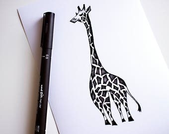 Geometric giraffe | Etsy