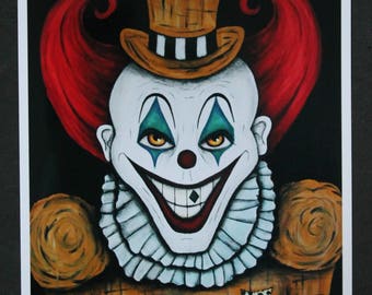 Clown print | Etsy
