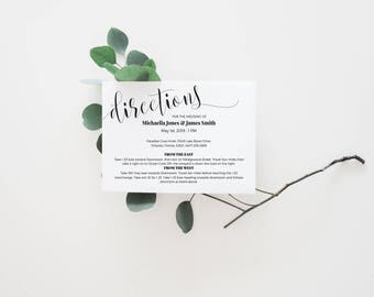 Direction card | Etsy