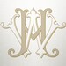 Interlocking Wedding Monogram HW WH Monogram Interlocking