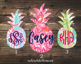 Pineapple wall decal | Etsy