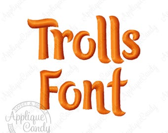 Trolls font | Etsy