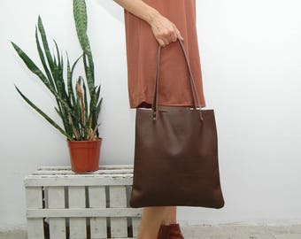 Soft leather tote | Etsy