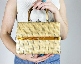 Wicker basket purse | Etsy