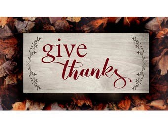 Give thanks sign | Etsy