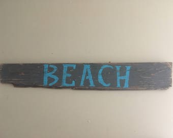 Rustic beach sign | Etsy