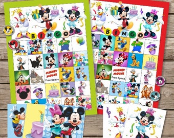 Mickey mouse bingo | Etsy