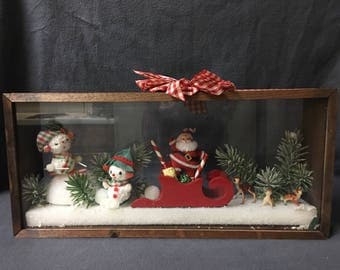 Christmas shadow box | Etsy