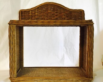 Wicker wall shelf | Etsy