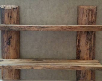 Rustic wood shelf | Etsy