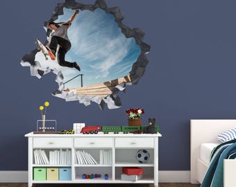 Broken wall decal | Etsy