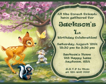 Bambi invitation | Etsy