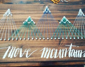 String art mountains | Etsy