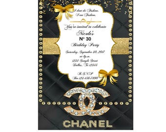 Chanel invitations | Etsy