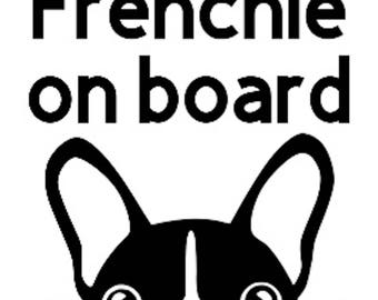 Frenchie car sticker | Etsy