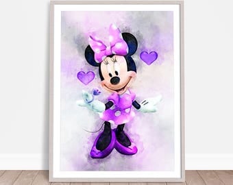 Minnie watercolor | Etsy