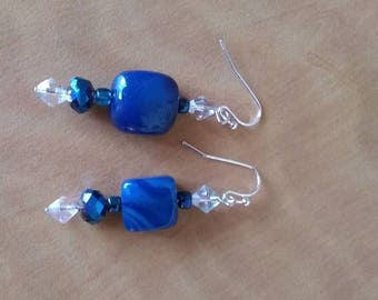 Copper & Agate Bead Earrings