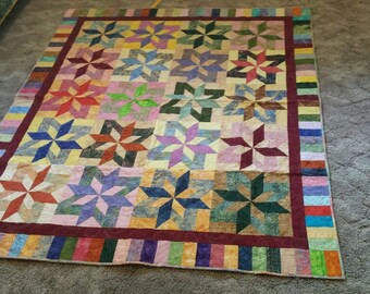 Batik quilt | Etsy