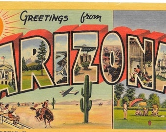 Arizona postcard | Etsy