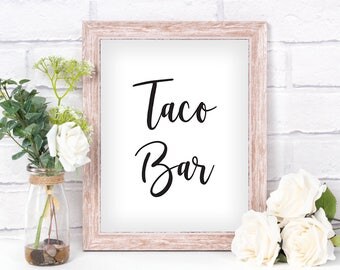 Taco bar sign | Etsy
