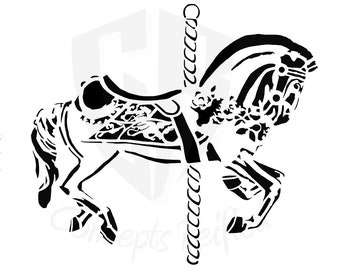 Carousel stencil | Etsy