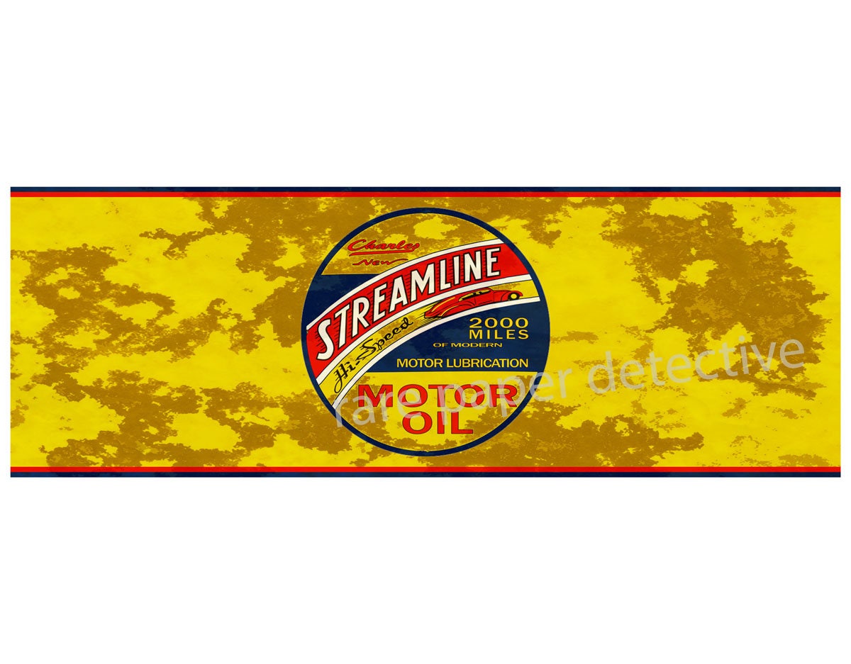 Vintage Oil Can Labels 2 Digital Labels Mint or Weathered