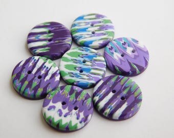 Polymer clay buttons | Etsy