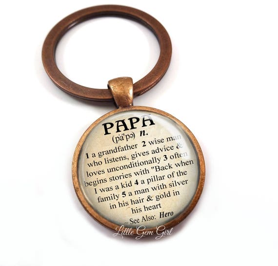 Papa Key Chain Papa KeyChain Papa Key Charm for Fathers