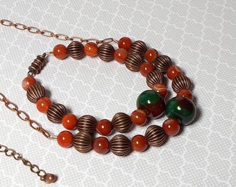 Red agate jewelry | Etsy