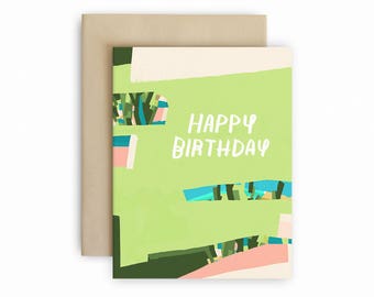 Modern birthday card | Etsy