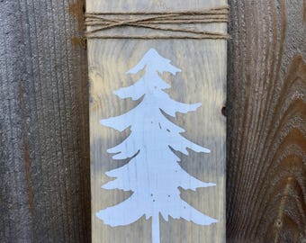 Christmas tree sign | Etsy
