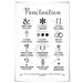 Punctuation Marks Art Print Typography Poster Grammar Art