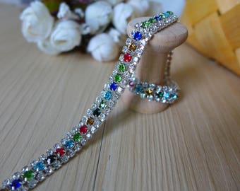 Beaded Trim Ivory Pearl and Silver Beads Lace Trim For