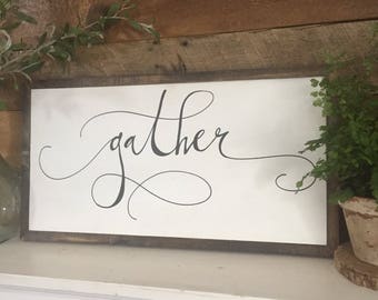 Gather sign | Etsy