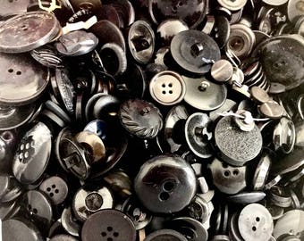 Bulk black buttons | Etsy