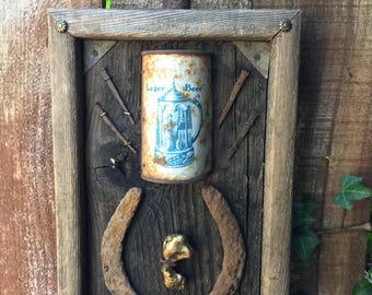 Rustic Art-Beer-Whiskey-Man Cave-Bar-Restaurant Decor-Indoor
