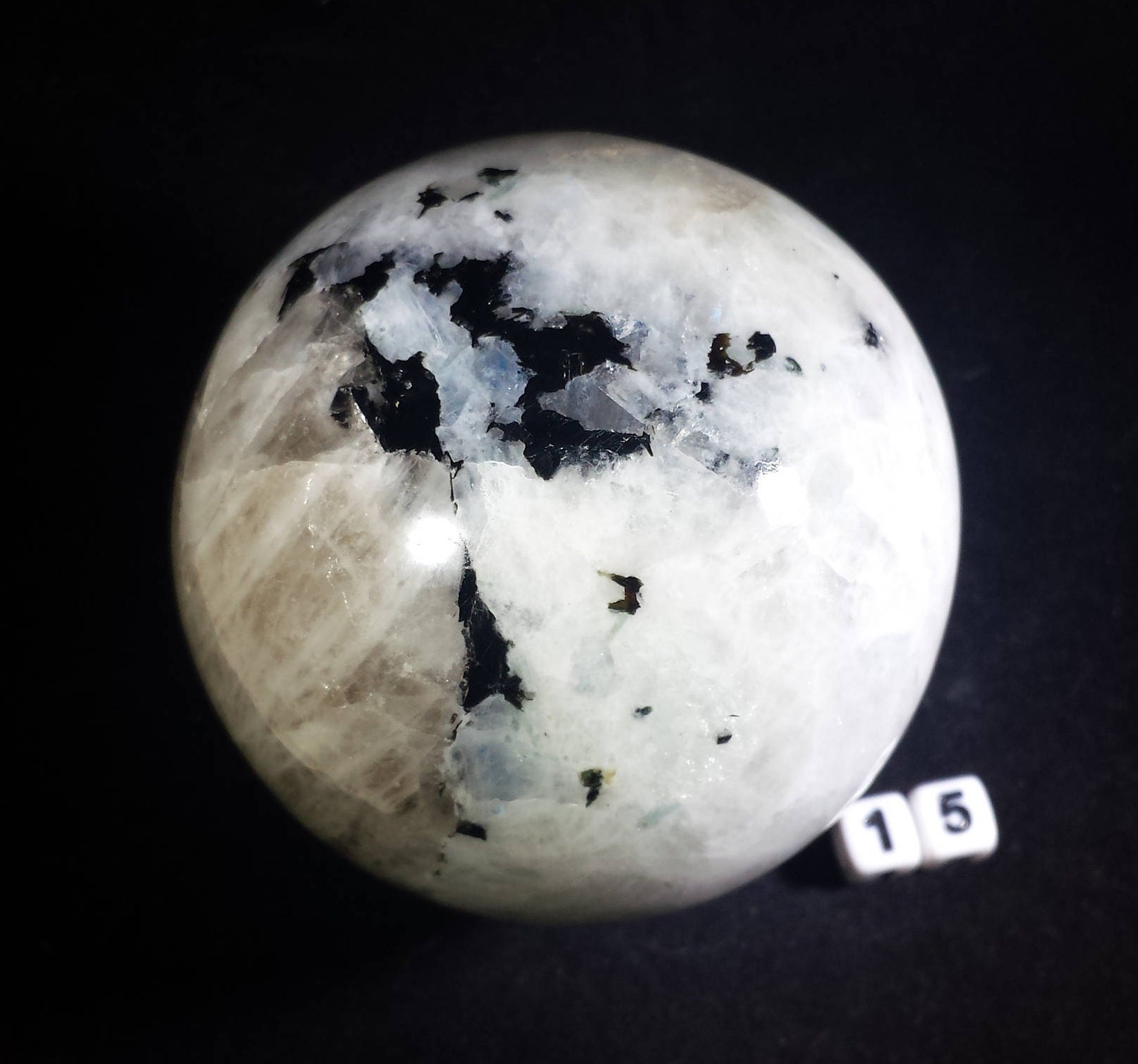 LARGE RAINBOW MOONSTONE Sphere Natural Stone Hand Carved